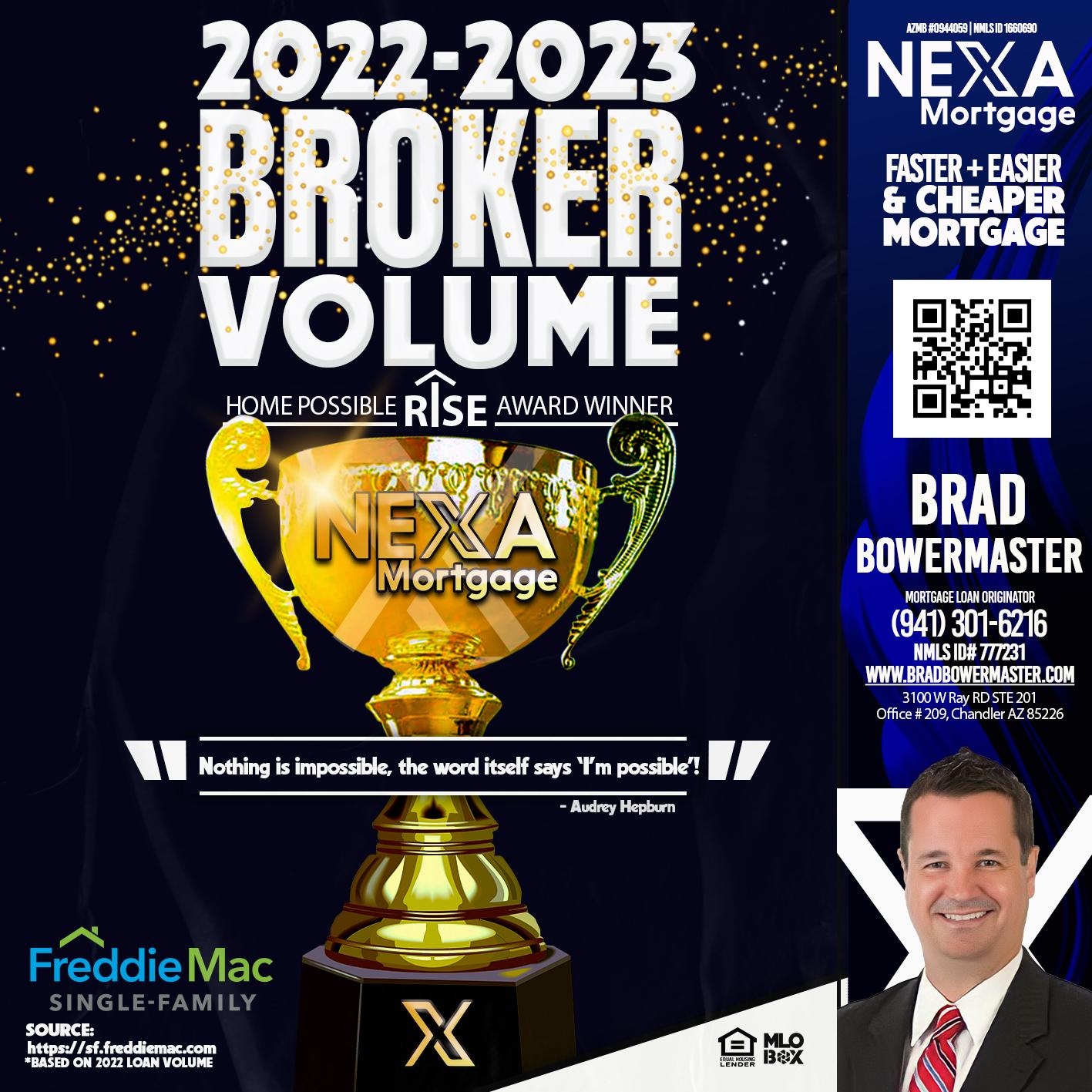 NEXA Mortgage Honored - Brad Bowermaster -Loan Officer